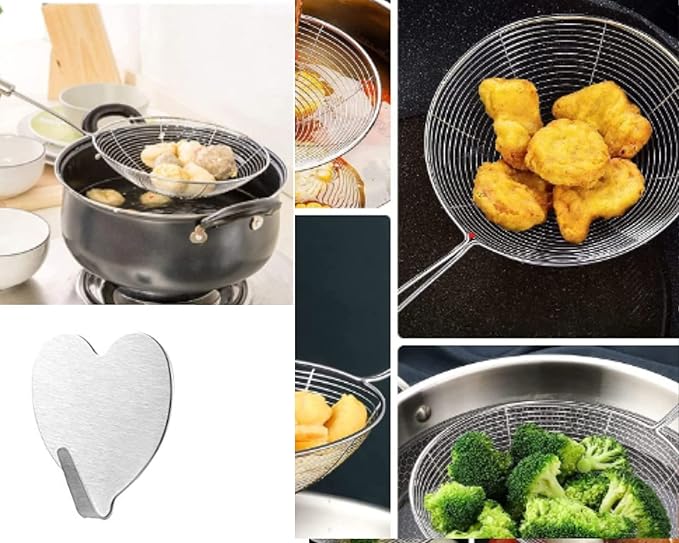 Stainless Steel Spoon for fry and drying foods Stainless Steel Oil ...